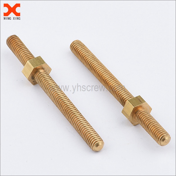 China Custom brass hex double ended bolt screw manufacturer ...
